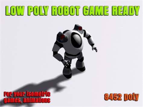 Robot Low Poly Game Ready 3d Model
