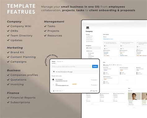 notion small business os template notion planner project management