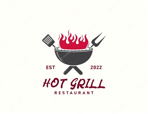 Premium Vector Hot Grill Logo Design