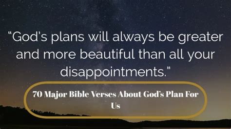 70 Inspirational Bible Verses About Gods Plan For Us
