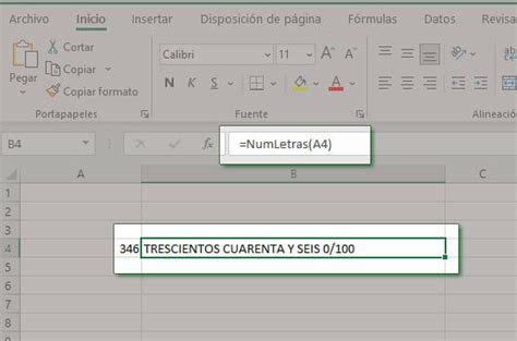 Como convertir números a letras en Excel usando macros