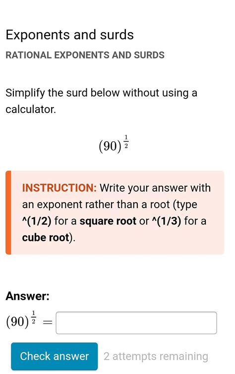 Exponents And Surds Rational Exponents And Studyx