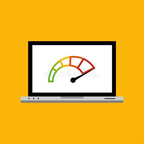 Website Speed Loading Time Web Browser With Speedometer Test Showing