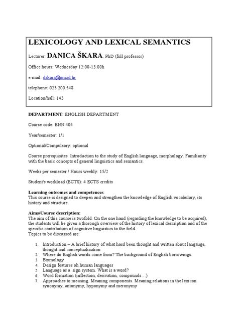 lexicology and lexical semantics download free pdf lexical