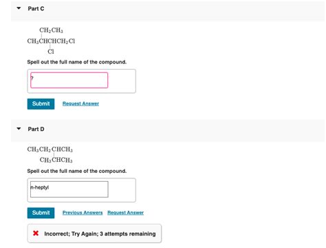 Solved Part C CH,CH CH3CHCHCH, CI ci Spell out the full name | Chegg.com