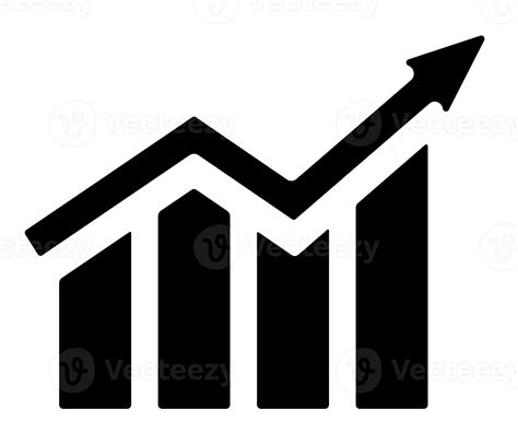 Groeit Diagram Icoon Bedrijf Toenemen Tabel Met Pijl Symbool 21817389 Png