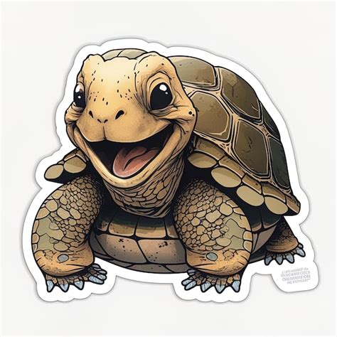 Premium Ai Image A Turtle With A Big Smile On His Face