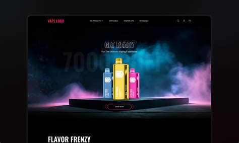 Vape Shopify Website Mockup Design Figma