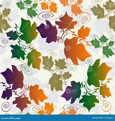 Fundo Sem Emenda Do Teste Padrão Folhas Ilustração Stock Ilustração de comemore backdrop