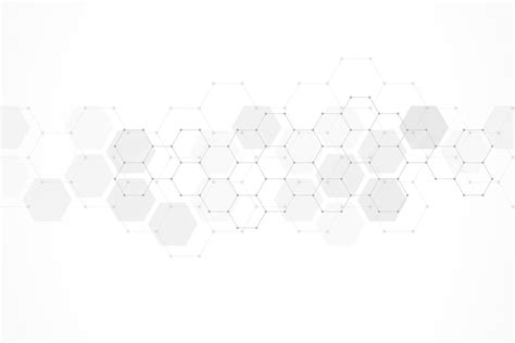 premium vector hexagons pattern on gray background genetic research