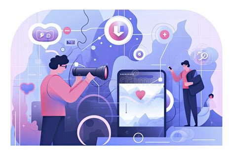 Ai In Social Media Abstract Concept Vector Illustration Social Media