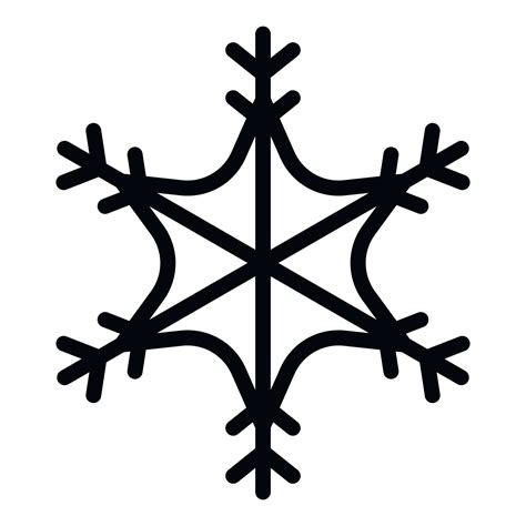 Snowflake Icon Outline Style 15264178 Vector Art At Vecteezy