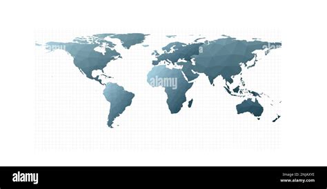 World Map Equirectangular Projection Appealing Vector Illustration