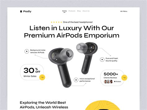 Product Landing Page Design Podly Airpods By Wily Agency On Dribbble