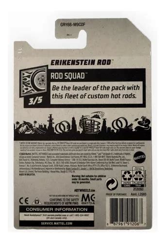Hot Wheels Erikenstein Rod Verde Oscuro Rod Squad St Envío Gratis