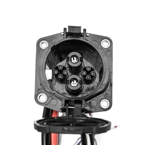 Ev Dc Charger Connector Evse Charging Ccs Combo 80a 125a 150a 200a Chademo Inlet Socket Dc Fast