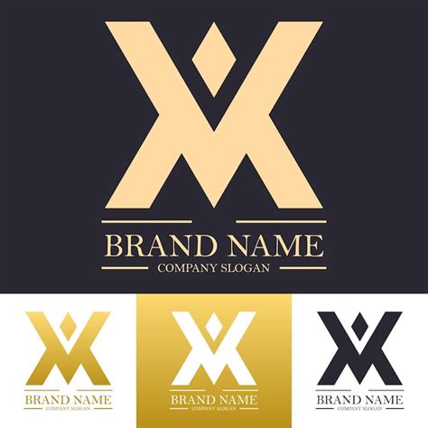 Conception de vecteur de logo V et A de luxe simple avec couleur dorée Vecteur Premium