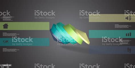3d 그림 Infographic 템플릿입니다 라운드 팔각형 5 색상 부분에 나뉘어져 있습니다 개체는 회색 검은색에 비스듬히 간단한 표지판 색상 막대는 측면에 있습니다 0명에