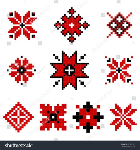 Traditional Ukrainian Ornament Elements Set Stock Vector Royalty Free