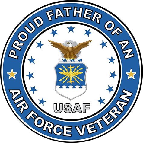 Magnet Us Air Force Veteran Proud Father 1175 Inch Magnetic Sticker