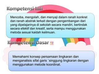 Persamaan Lingkaran PPT