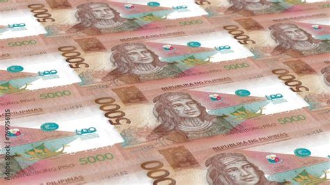 Philippines Philippine Peso 5000 Banknotes Money Printing House Printing Five Thousand