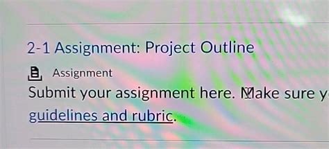 Assignment Project Outline Assignment Studyx