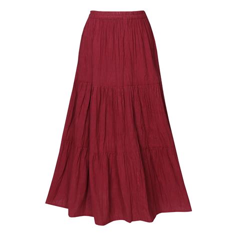Womens Reversible Long Skirt Broomstick Boho Midi Skirt By Catalog