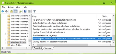 Allow Signed Updates From An Intranet Microsoft Update Service Location