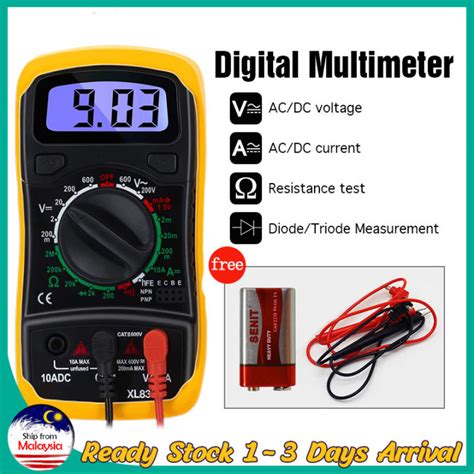 XL830L Digital Multimeter With Backlight DT 830B LCD Volt Meter Ammeter