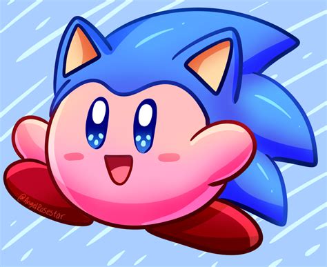 Kirby Sonic By Angelrosestar On Deviantart