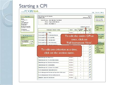 Getting Started In PT CPI Web A Babe