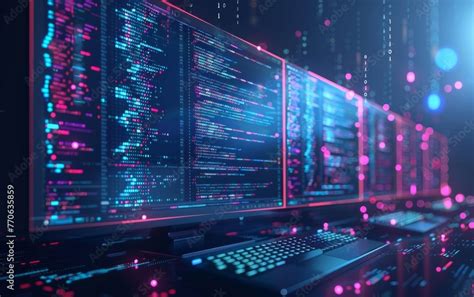 Abstract Vector Illustration Set Depicting Application Software