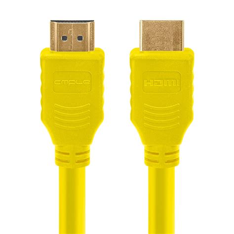 Highspeed 28 Awg Hdmi Cable Cord With Ferrite Core 10 Feet Yellow