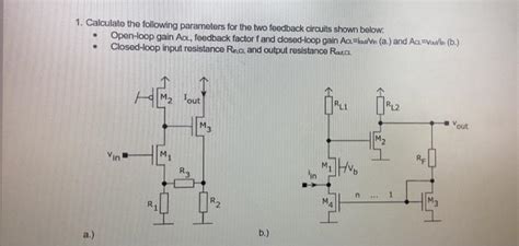1 calculate the following parameters for the two