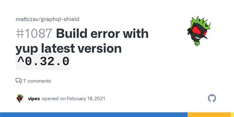 Build Error With Yup Latest Version `0320` · Issue 1087 · Maticzav