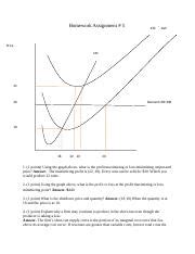 Econ 102 Assignment 5 Doc Homework Assignment 5 ATC AVC Price MC