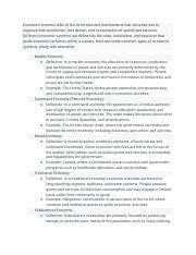Understanding Economic Systems Types Examples And Course Hero