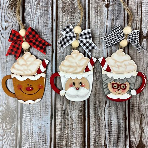 Christmas Ornaments Santa Ornament Gingerbread Ornament Mrs Claus