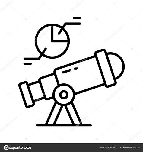 Telescopio Con Diagrama Pastel Que Muestra Vector Concepto Análisis Predictivo Vector De Stock