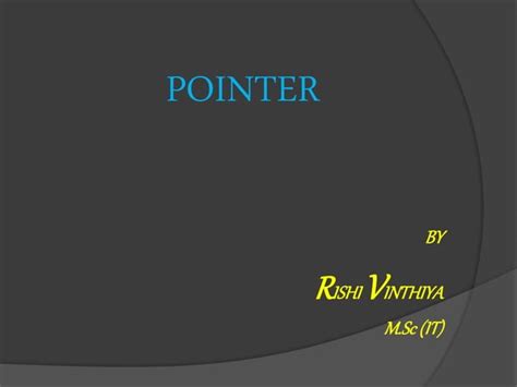 Pointers Ppt