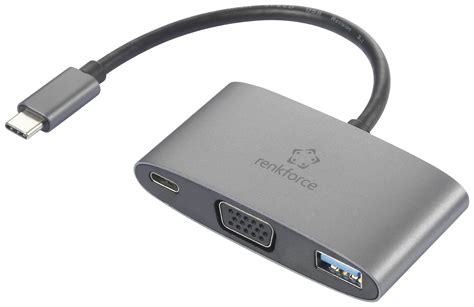 Renkforce Usb C Vga Adapter 1x Usb C Stekker 1x Usb C Bus Power