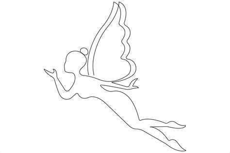 Fairy Outline Vector Art Icons And Graphics For Free Download