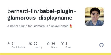 Github Bernard Lin Babel Plugin Glamorous Displayname A Babel Plugin