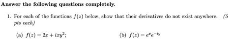 Solved Answer The Following Questions Completely For Chegg
