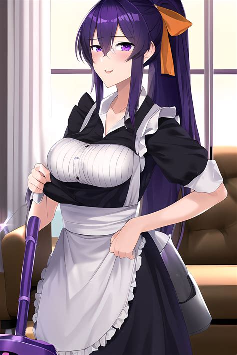 Akeno Himejima Maid By Happyartai On Deviantart
