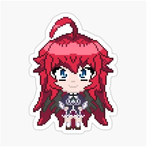Highschool Dxd Rias Gremory Pixel Art Sticker By Dirrajnoswal