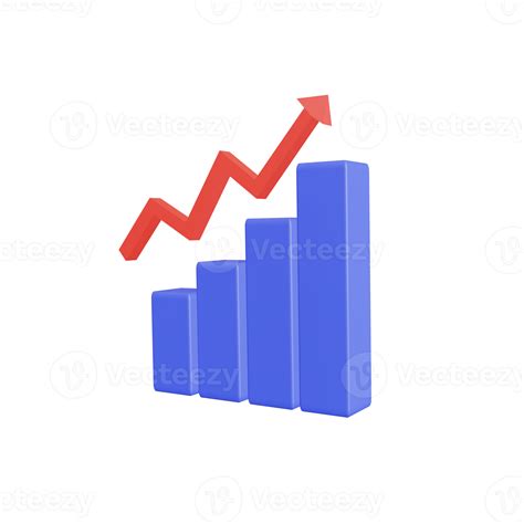 Growing Bar Graph With A Rising Arrow 10833507 PNG