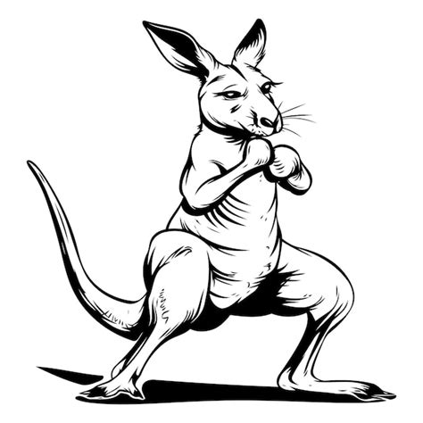 Premium Vector Kangaroo Vector Illustration Isolated On A White