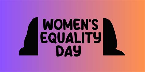 Women Equality Day Text Calligraphy With Women Silhouette Women